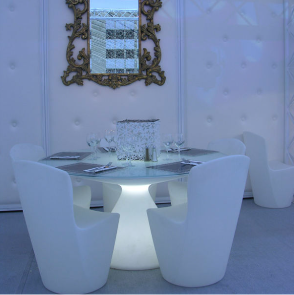 Ed Round Dining Table with Light | Illuminated Furniture | Slide Desig ...
